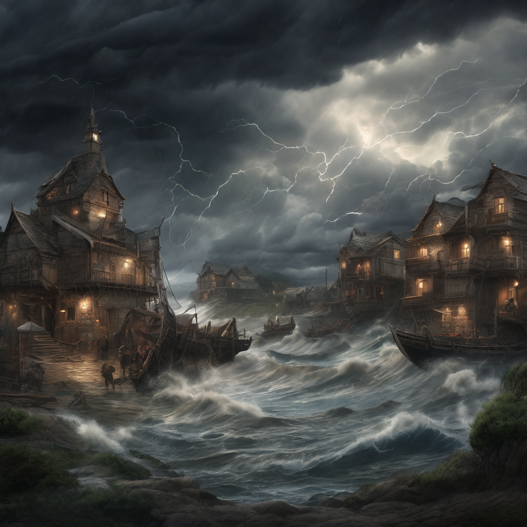 lock Text prompt: "Create a photorealistic scene of a powerful storm ...
